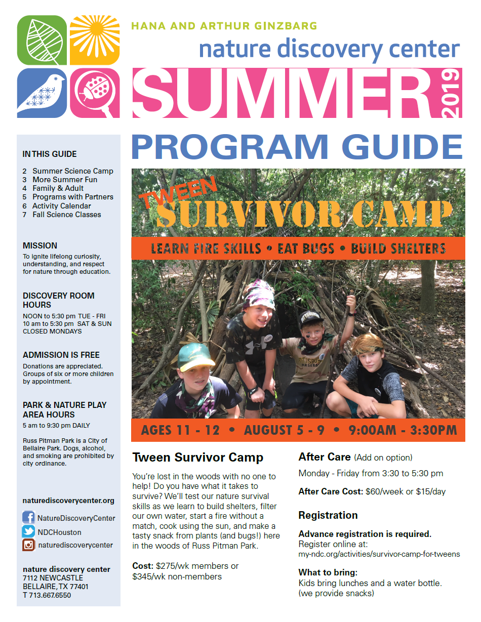 Program Guides – Nature Discovery Center