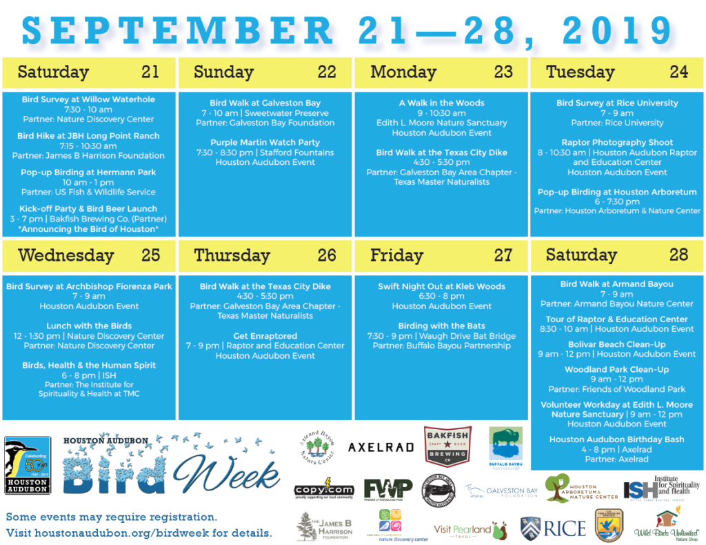We’re Partnering with Houston Audubon and others for Bird Week – Nature ...