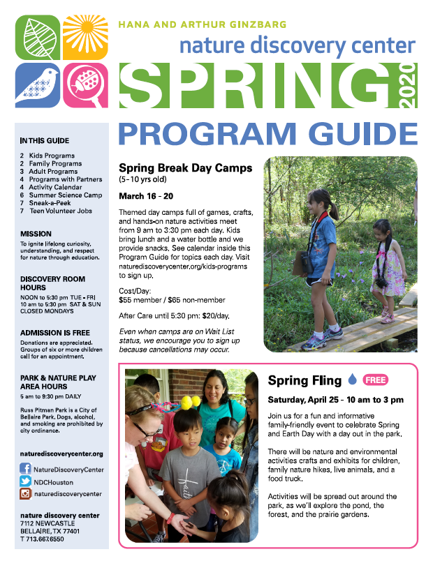 Program Guides – Nature Discovery Center