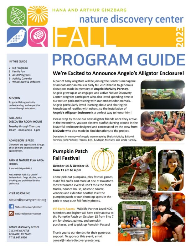 Program Guides – Nature Discovery Center