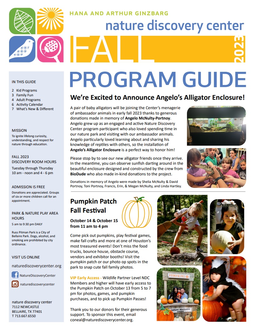 Program Guides – Nature Discovery Center